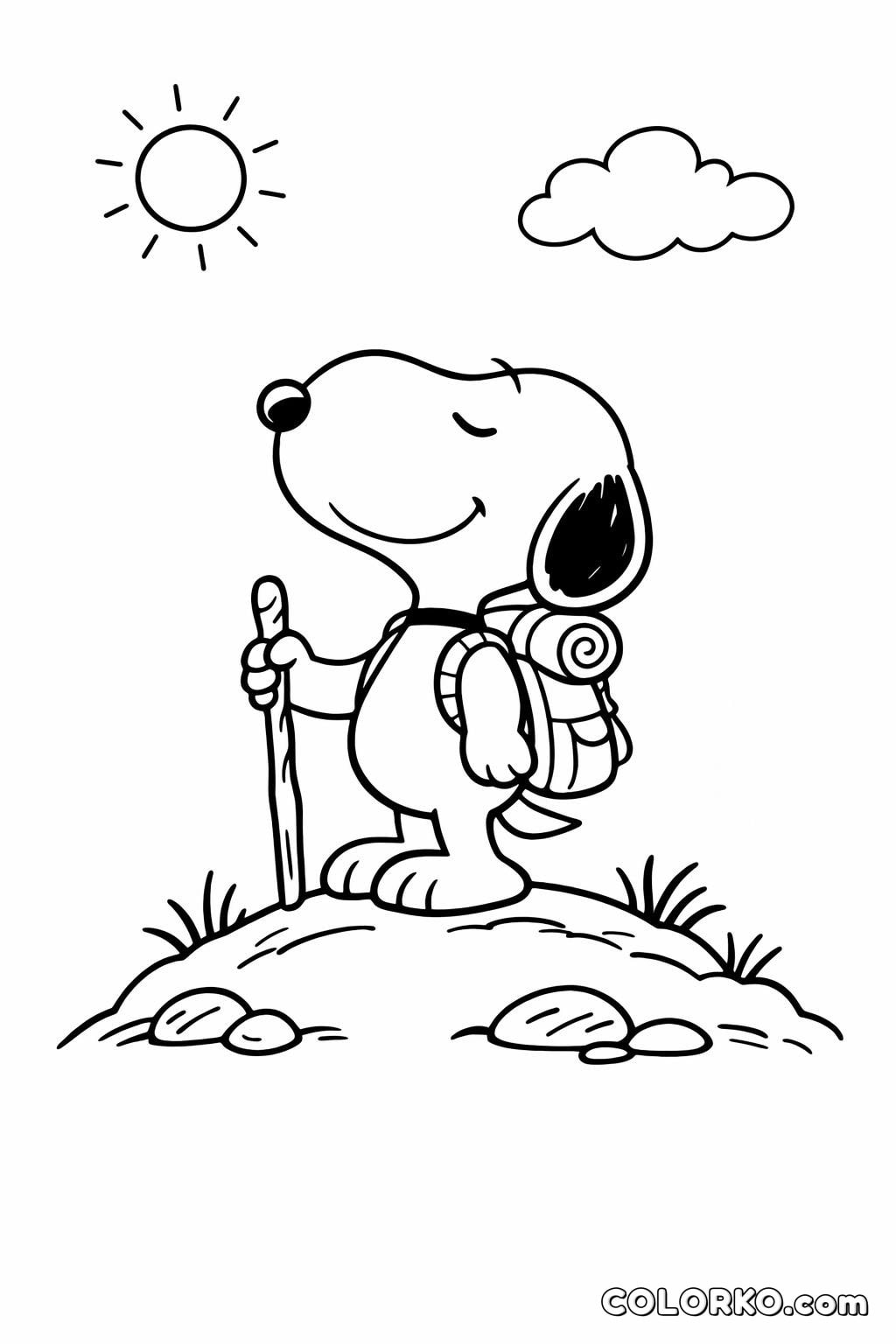 Coloring Page Snoopyfor Kids