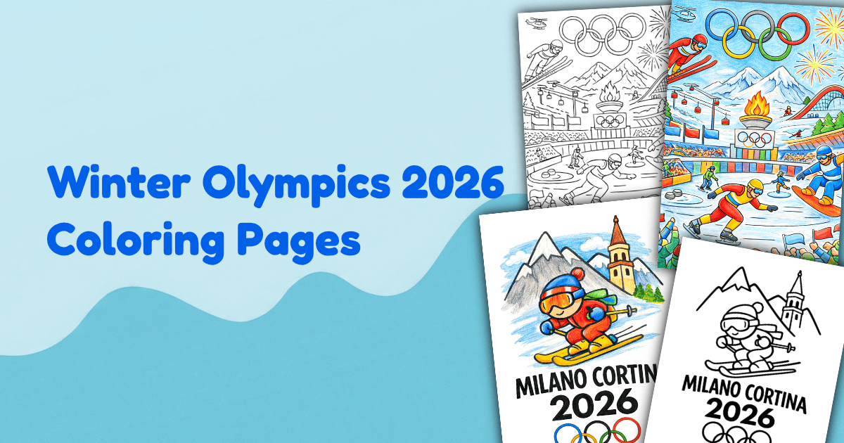Free Winter Olympics 2026 Coloring Pages: Milan-Cortina