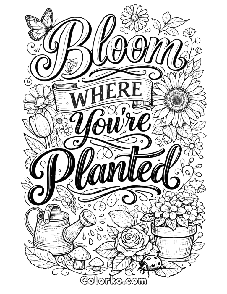 Be My Valentine Bear Coloring Page for Ages 6-8