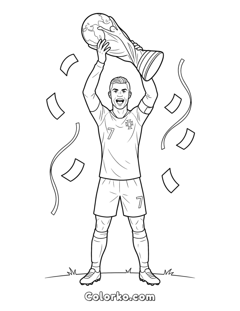Free Spain World Cup Champions Coloring Page | Colorko