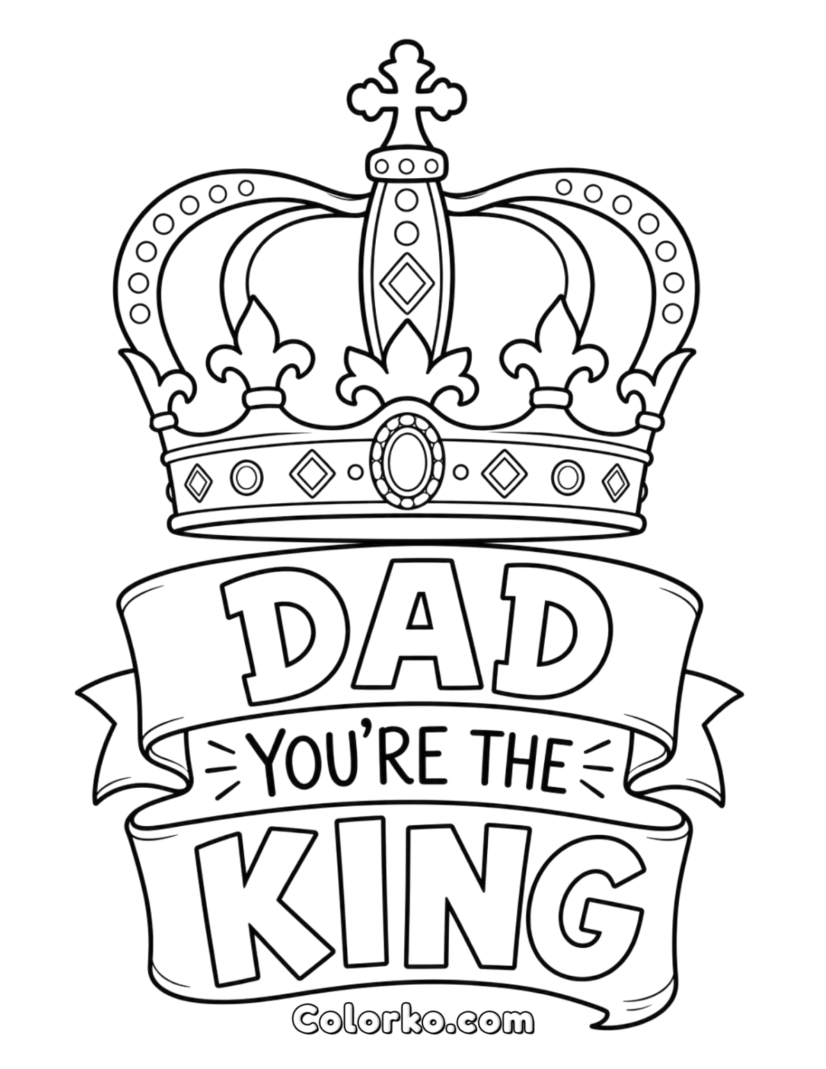 You're Grill-iant Dad Father's Day pun Coloring Page
