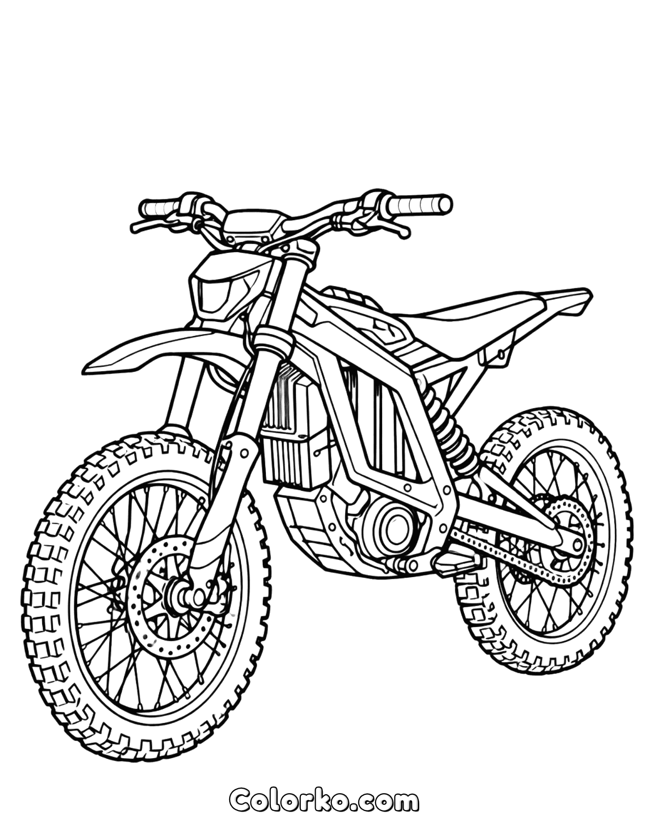 Surron Dirt Bike Coloring Page | Ages 10+ Teens