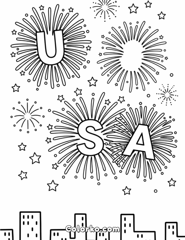 4th of July Coloring Pages