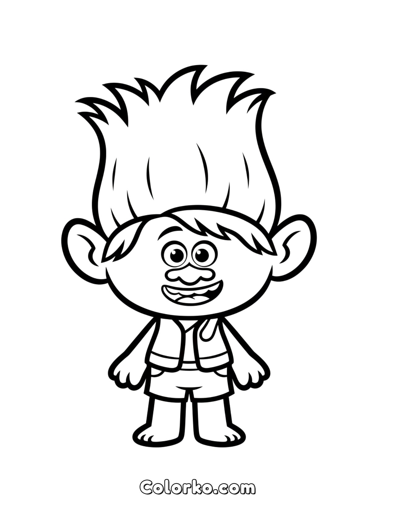 Printable Trolls Coloring Pages