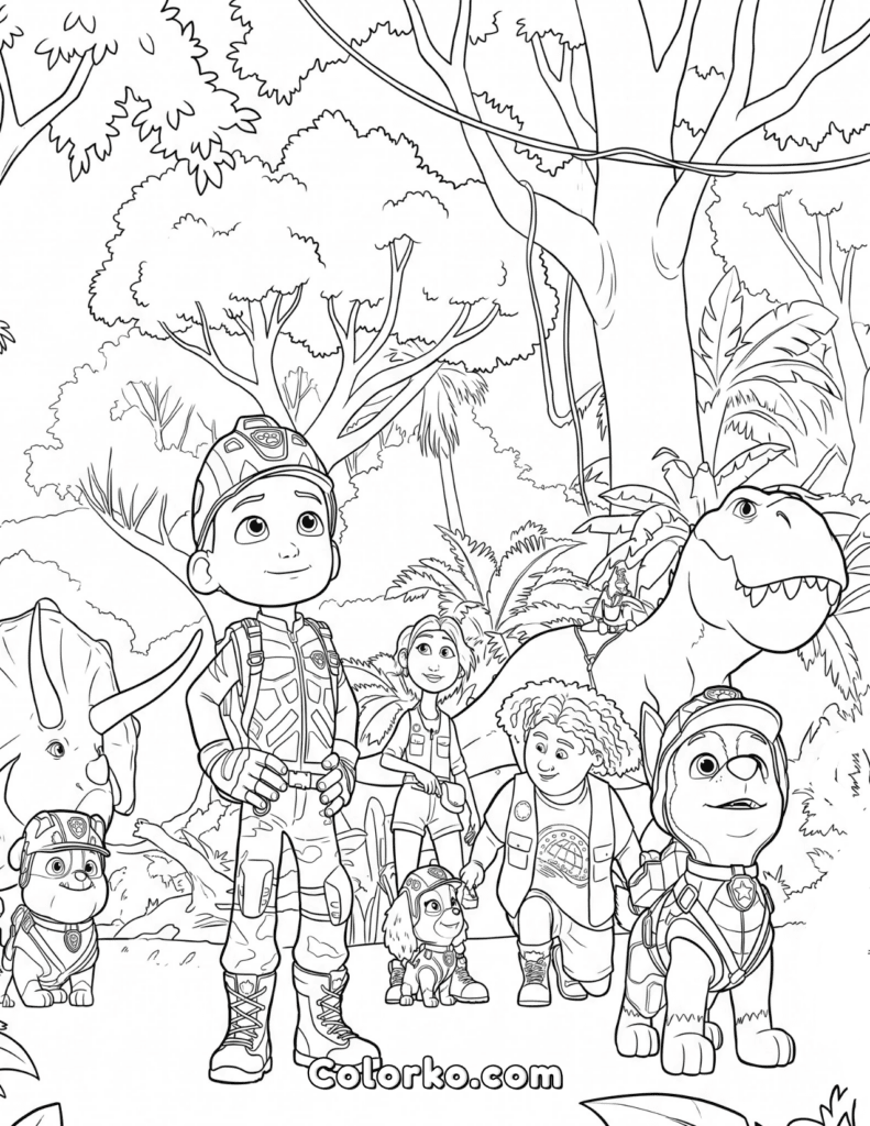 Rex Paw Patrol Pup Coloring Page — Free | Colorko