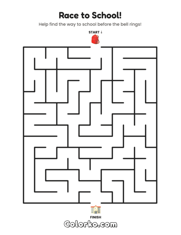 Free Printable Mazes for Kids — Easy to Hard Worksheets