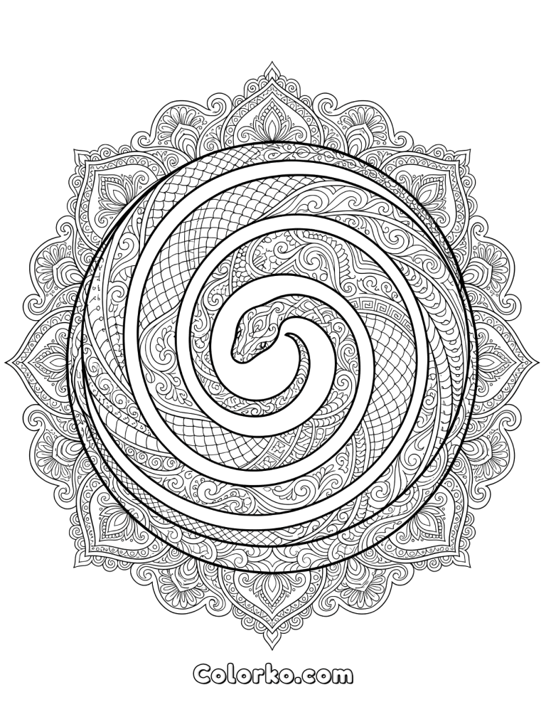 Cactus Mandala Coloring Page for Adults Free Printable
