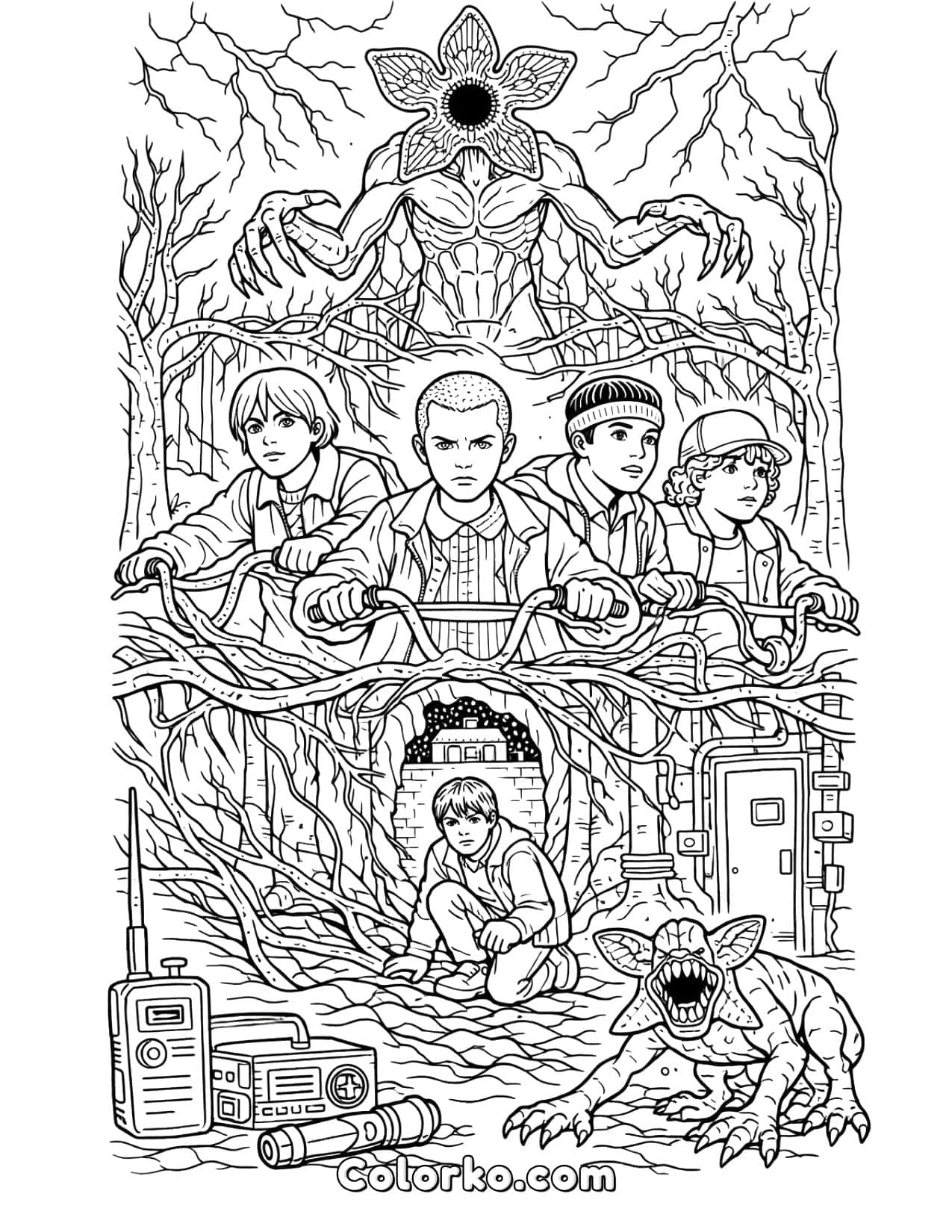 Stranger Things Demogorgon Coloring Page