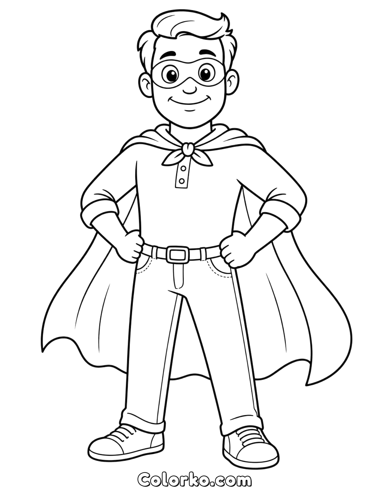 Super Dad Coloring Page — Free Printable Hero